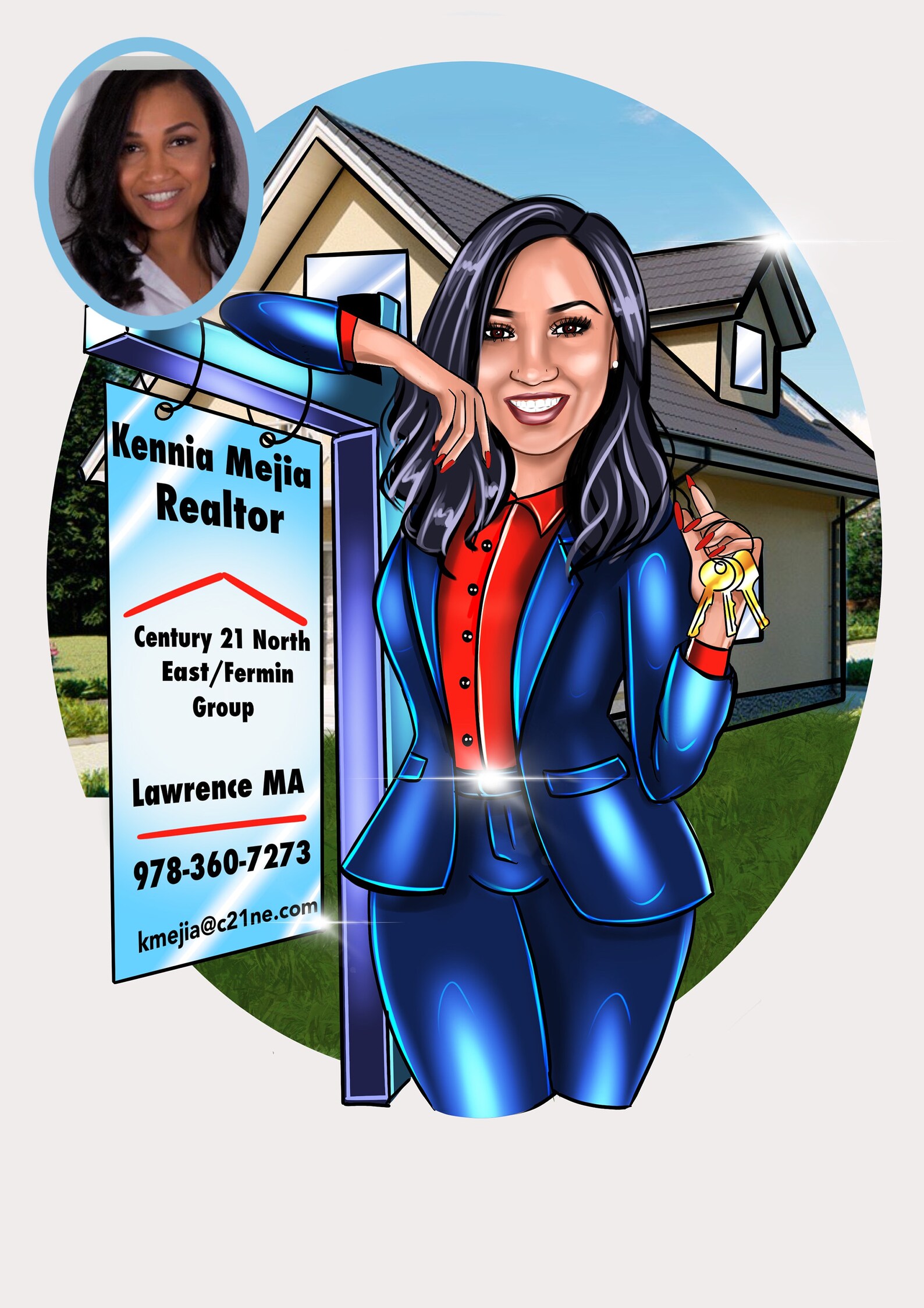 Real Estate Agent Logo Cartoon Portrait Avatar Logo House | Etsy