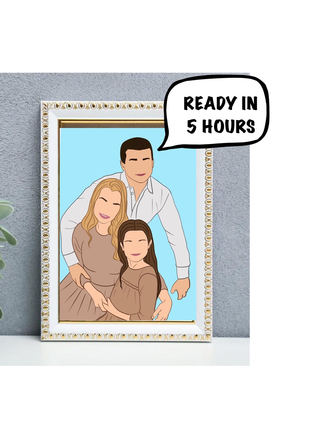 Custom Faceless Portrait, Faceless Portrait Print, Custom Portrait ...