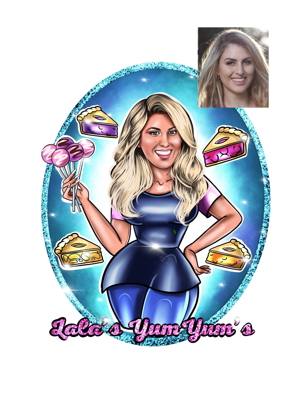 Baker Cartoon Logo Design Cake Shop Logo Dessert Maker Logo - Etsy