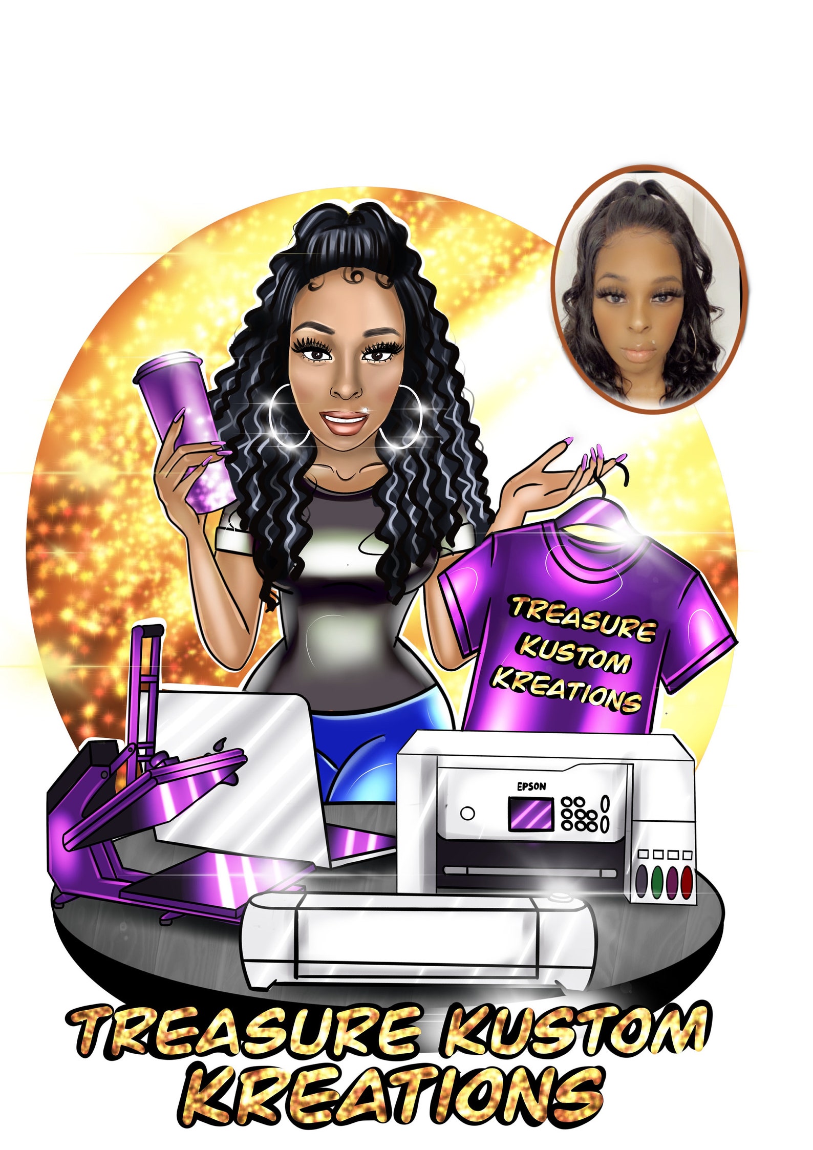 Business Logo Portrait Custom Portrait Logo Digital - Etsy