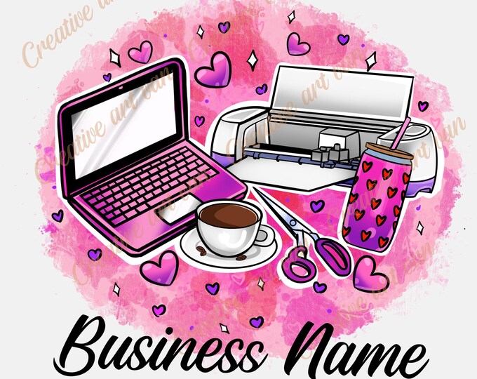 Cricut Crafter Logo, Business Logo, Tumbler Logo Design, Cartoon Logo ...