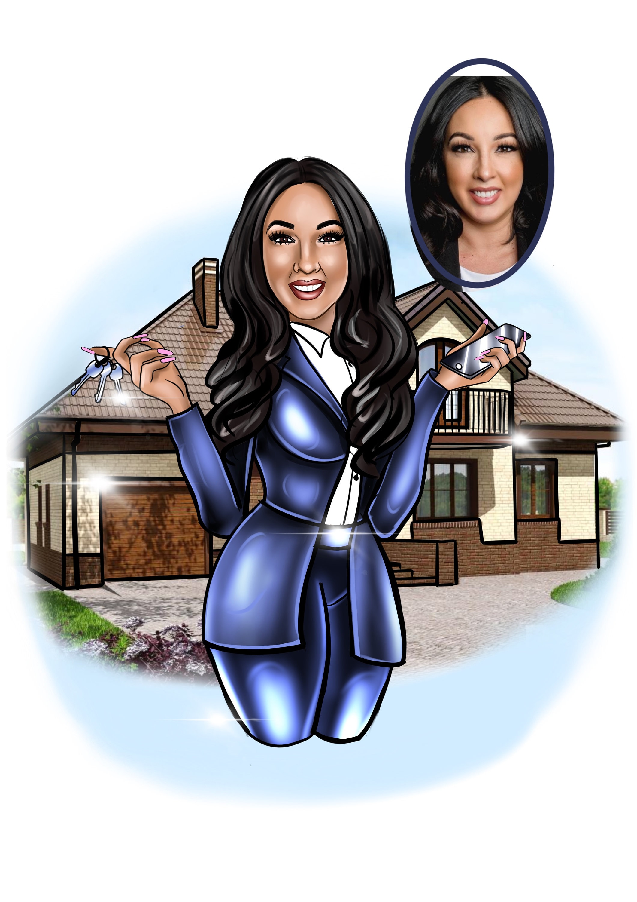 Custom Cartoon Portrait Logo: Digital Art for Business (digital ...