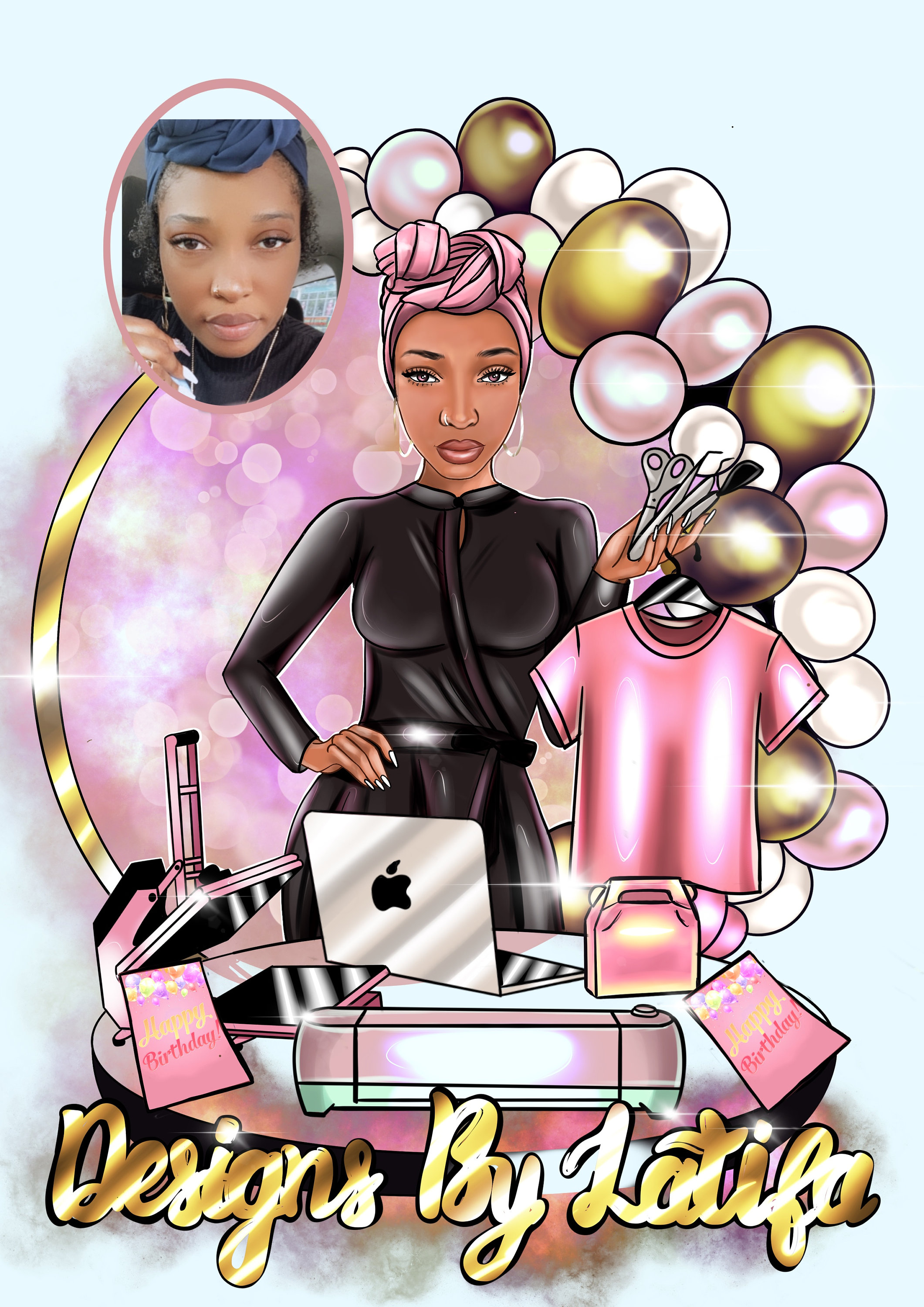 Portrait Logo Cartoon Logo Cartoon Business Logo Tumbler - Etsy