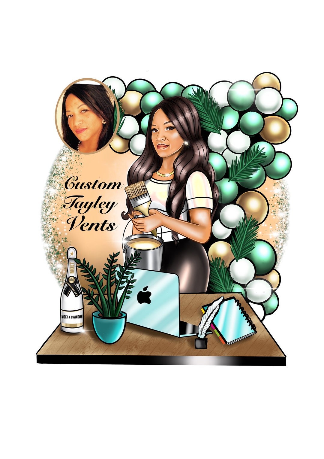 Custom Party Decorator Logo Design: Event Planner Branding (digital ...