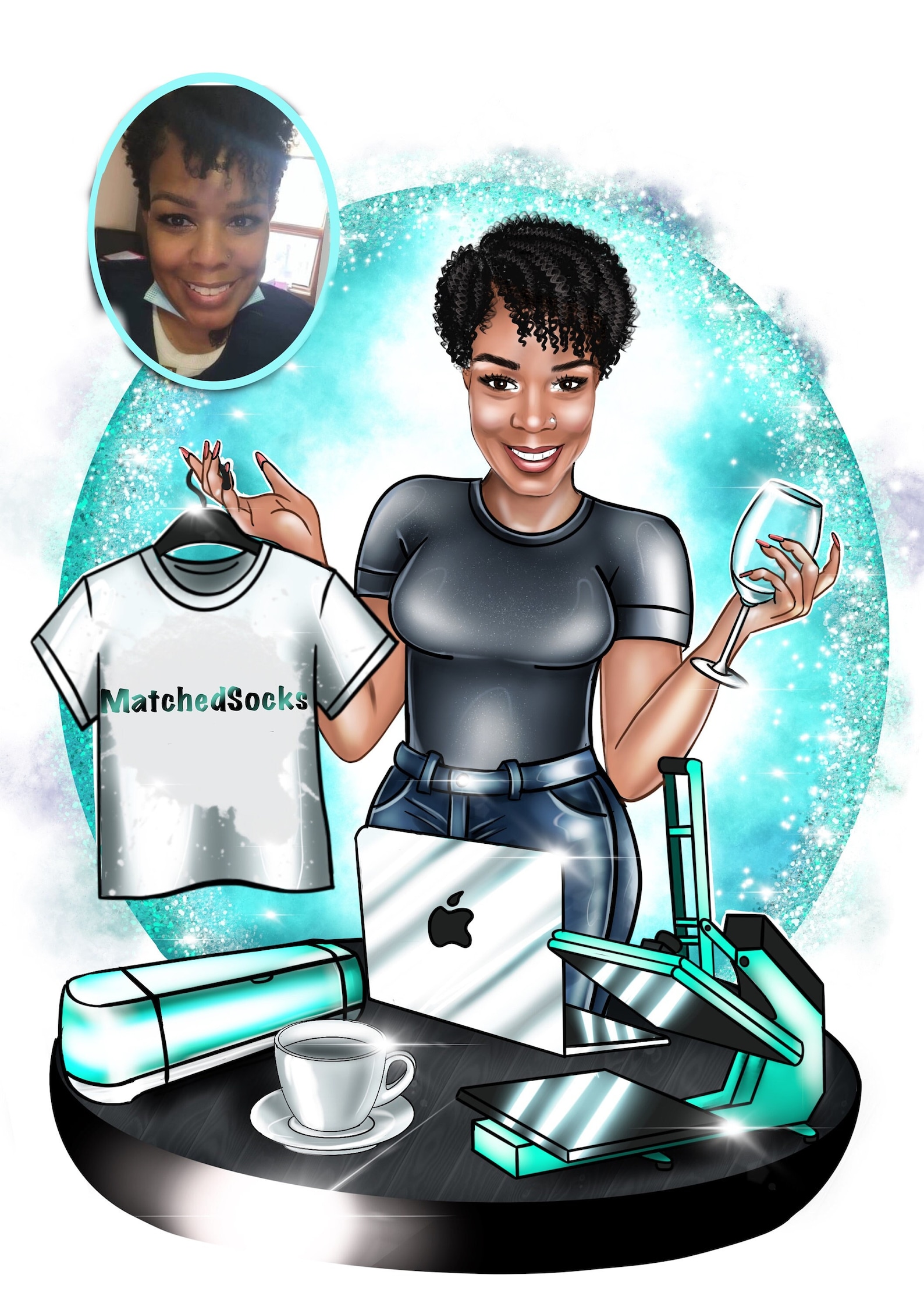 Custom Portrait Logo Cartoon Portrait for Your Business Logo | Etsy