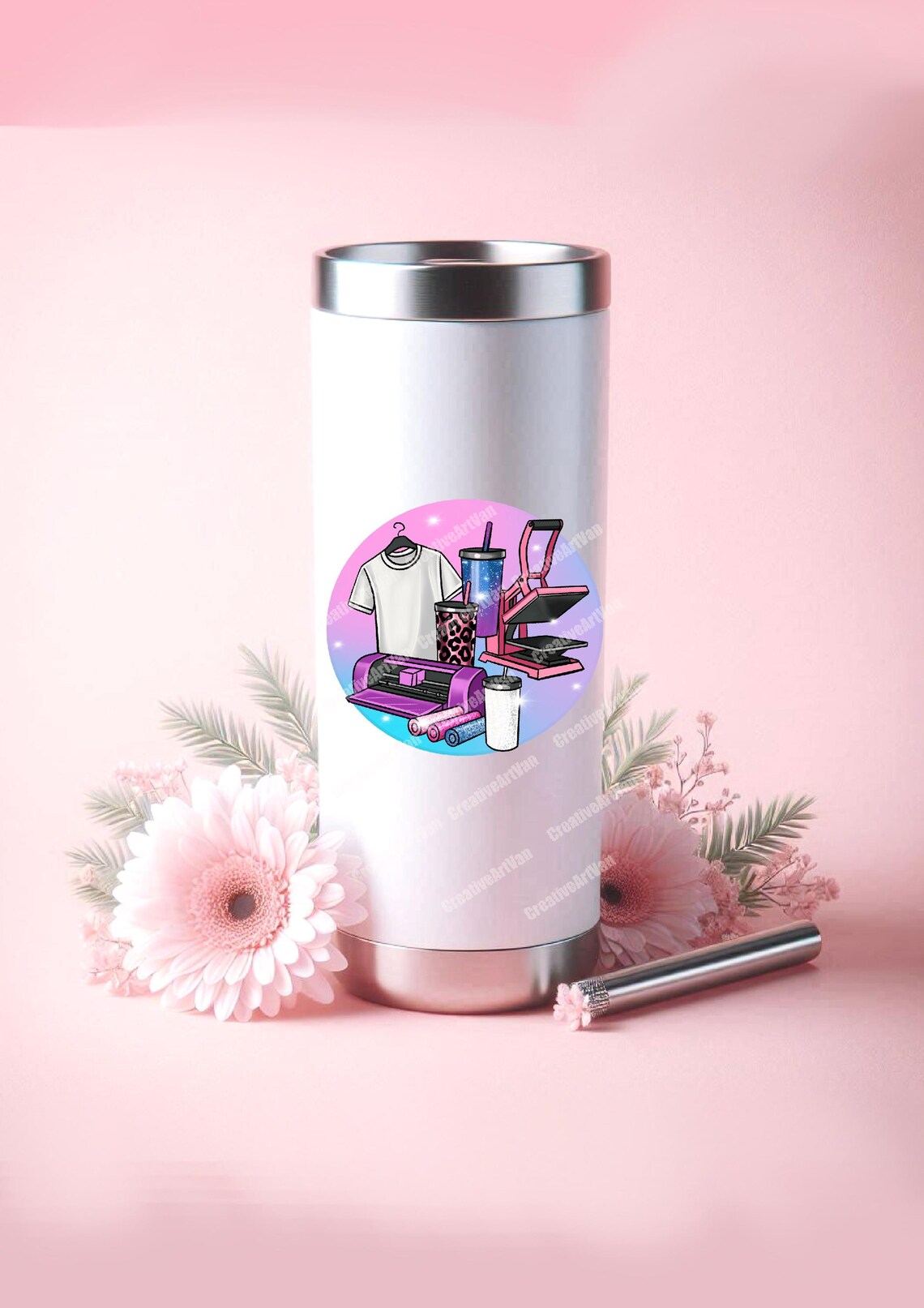 Cartoon Business Logo Design: Cricut Crafter, Tumbler, Shirt (digital ...