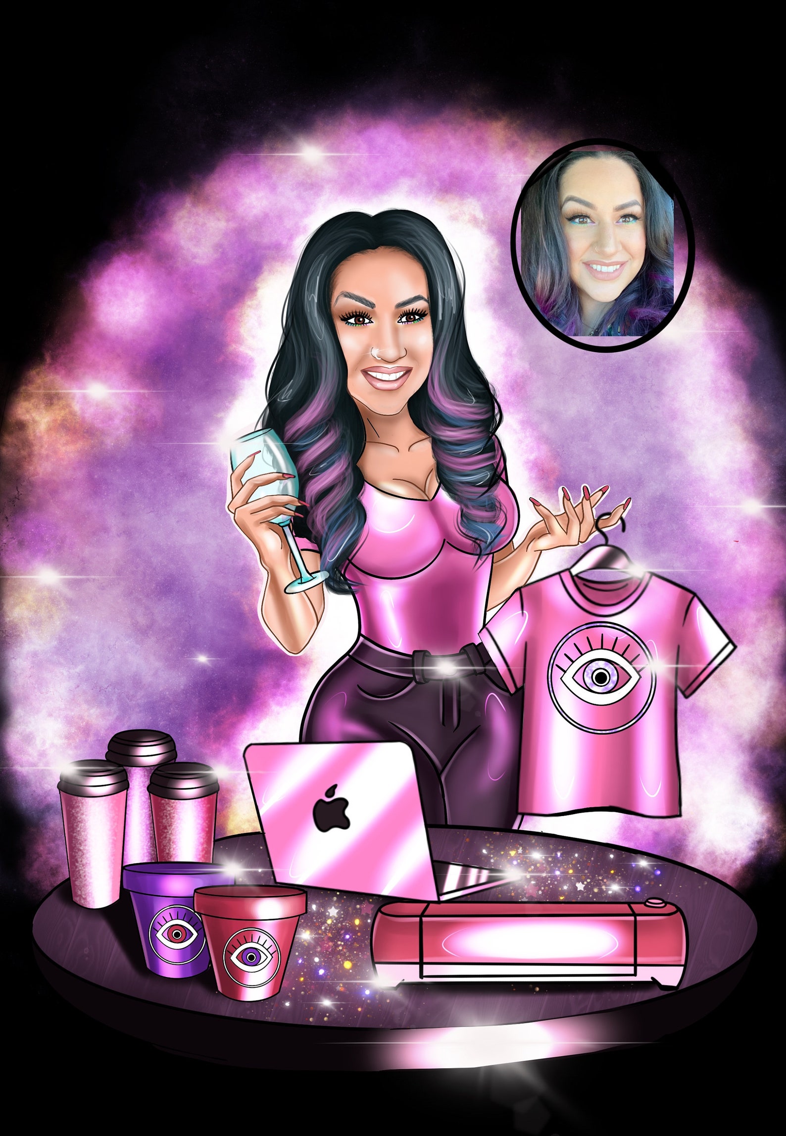 Cartoon Portrait Character Logo Logo Portrait Professional - Etsy