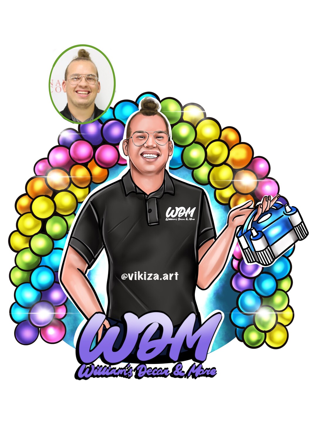 Cartoon Logo for Your Business, Cartoon Portrait, Party Logo, Logo - Etsy