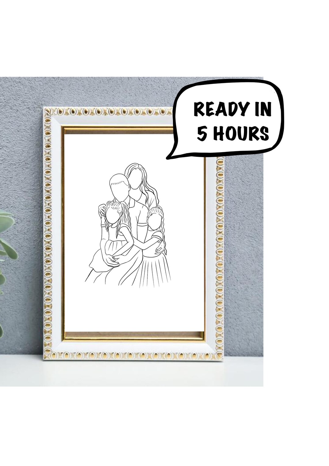 Personalized Drawing, Custom One Line Drawing , One Line Portrait ...