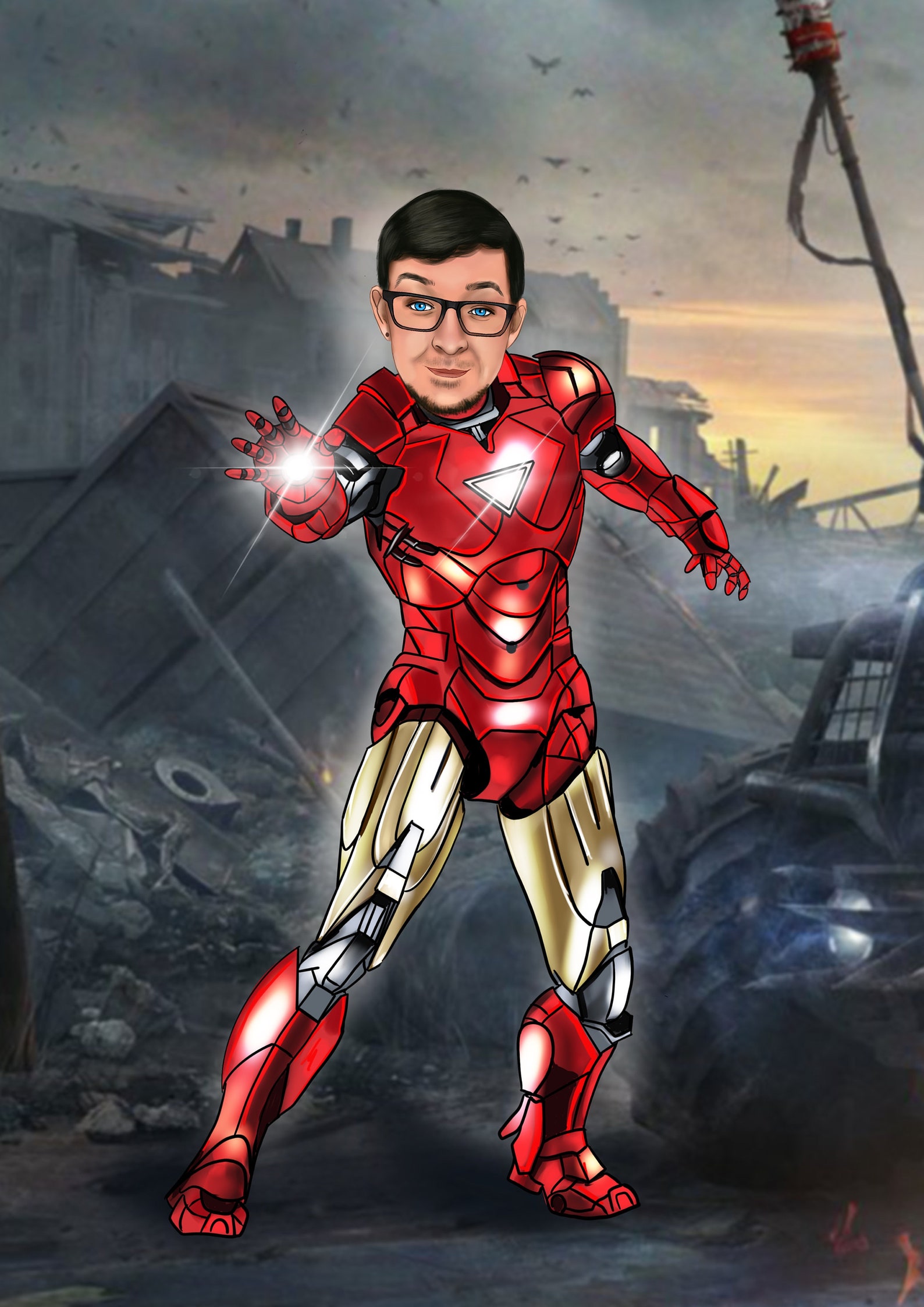 Superhero Portrait / Get Your Own Superhero Portrait From Your - Etsy