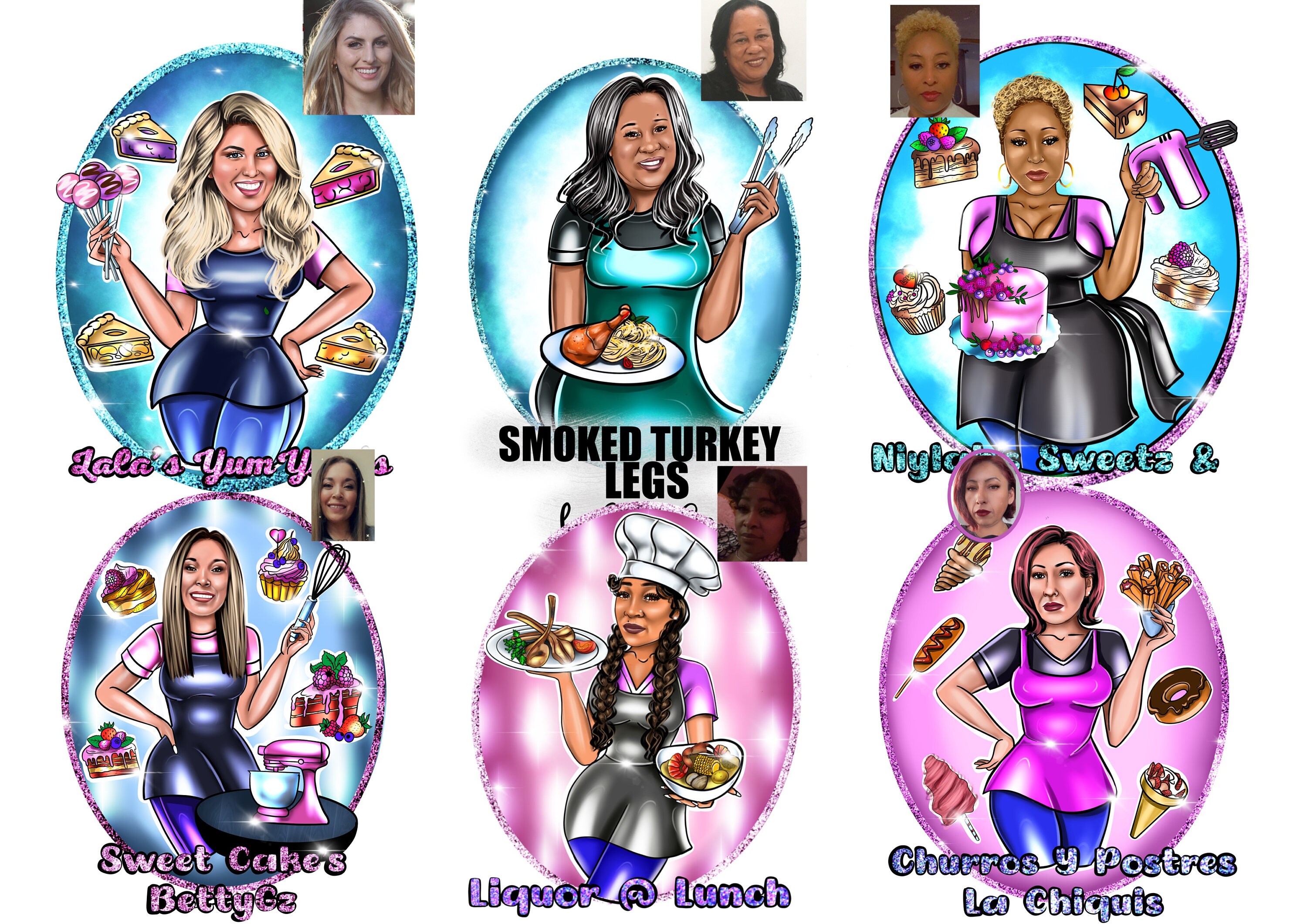 Baker Cartoon Logo Design Cake Shop Logo Dessert Maker Logo - Etsy