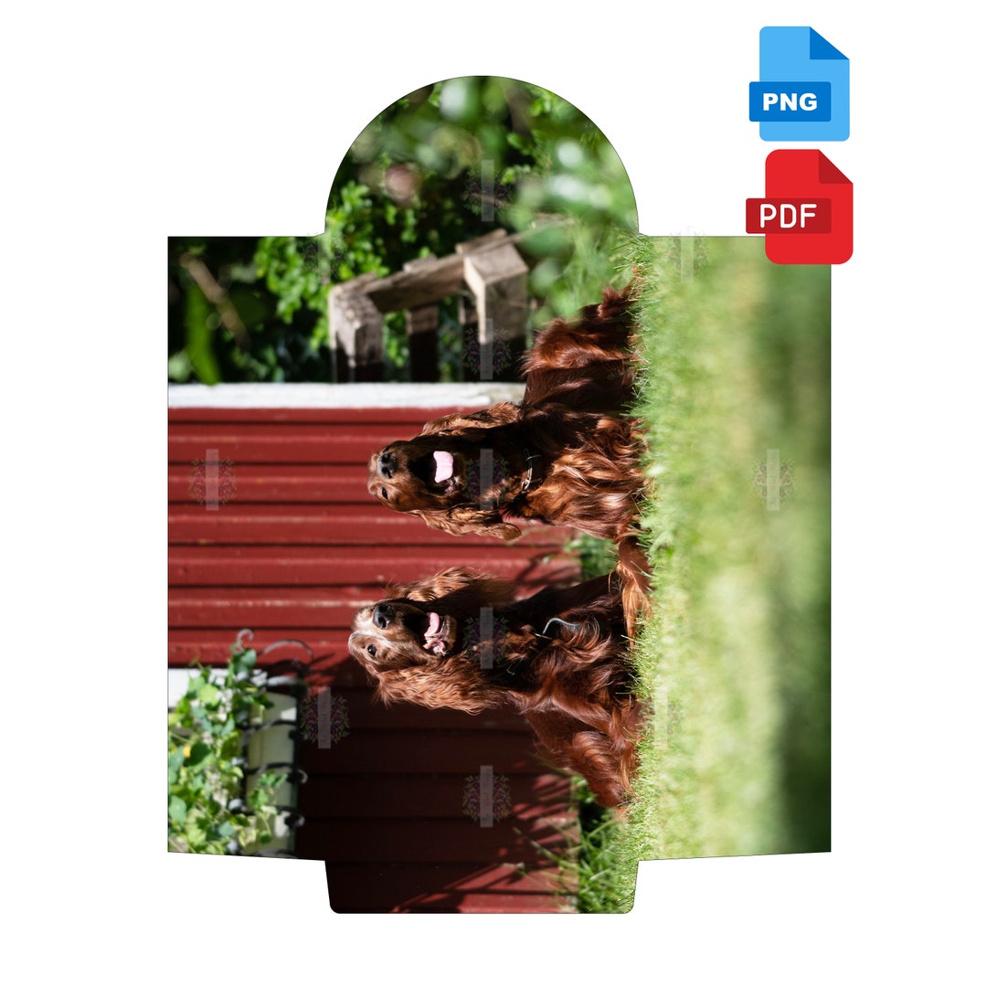 Money Envelope- Irish Setter Dog Farm on a Money Envelope, DIGITAL FILE ...