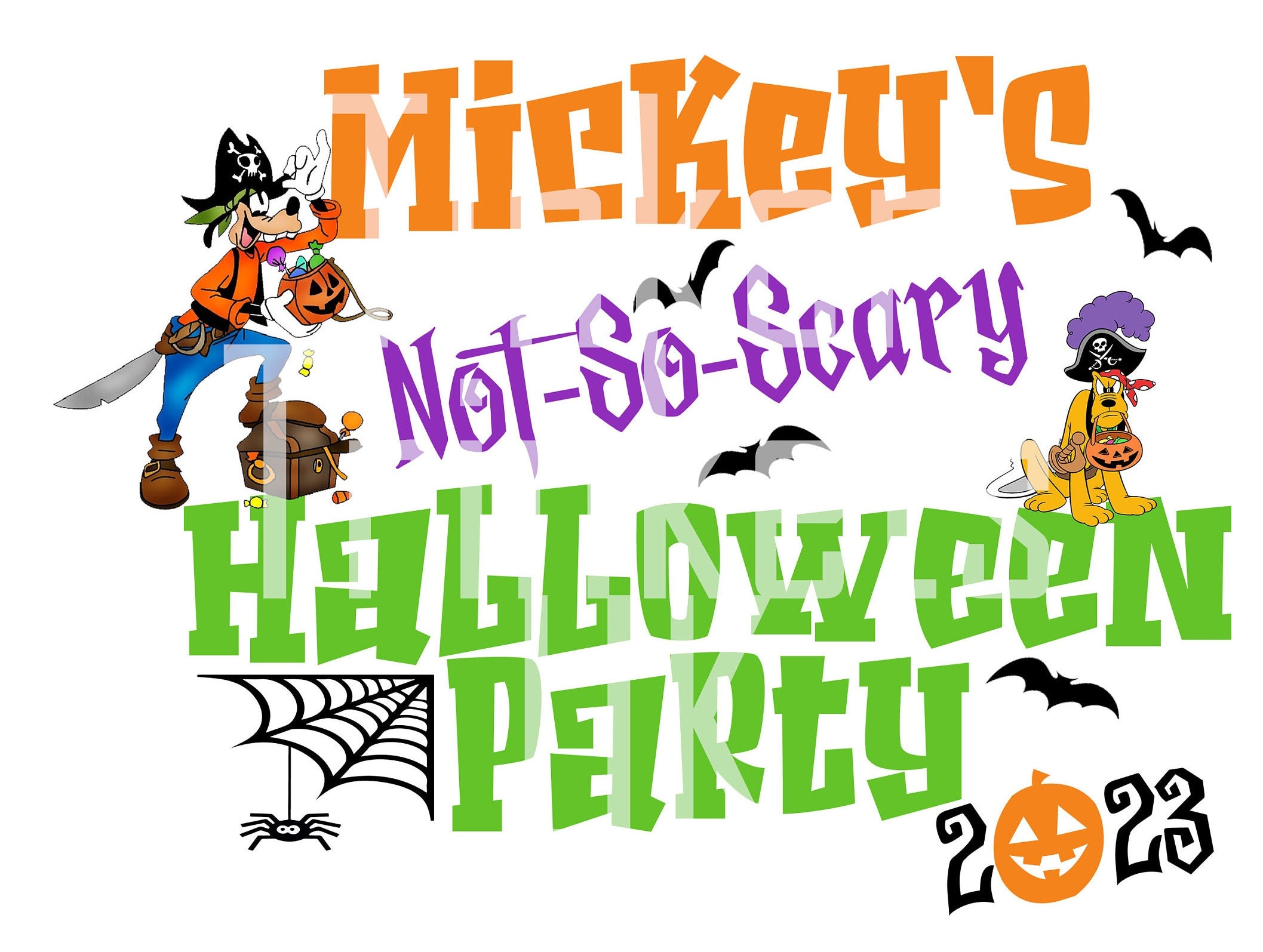 PNG Mickey's Not-so-scary Halloween Party 2023 Inspired Digital PNG ...