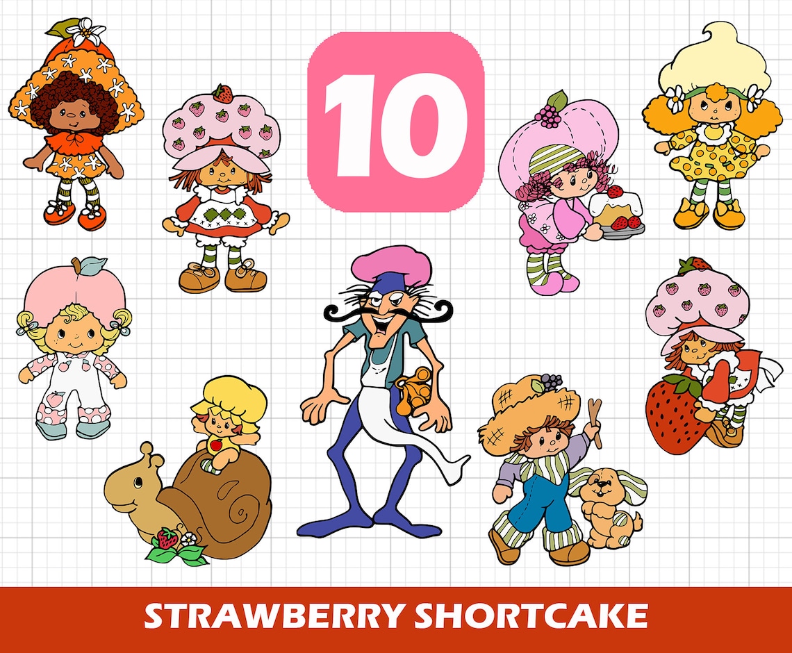 Strawberry shortcake svg | Etsy