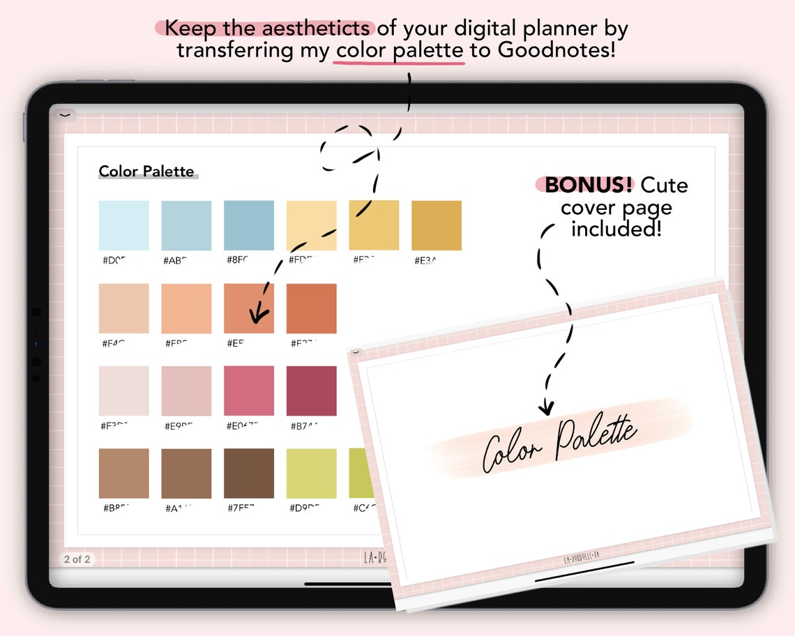Digital Color Palette Custom Color Palette for Goodnotes & | Etsy
