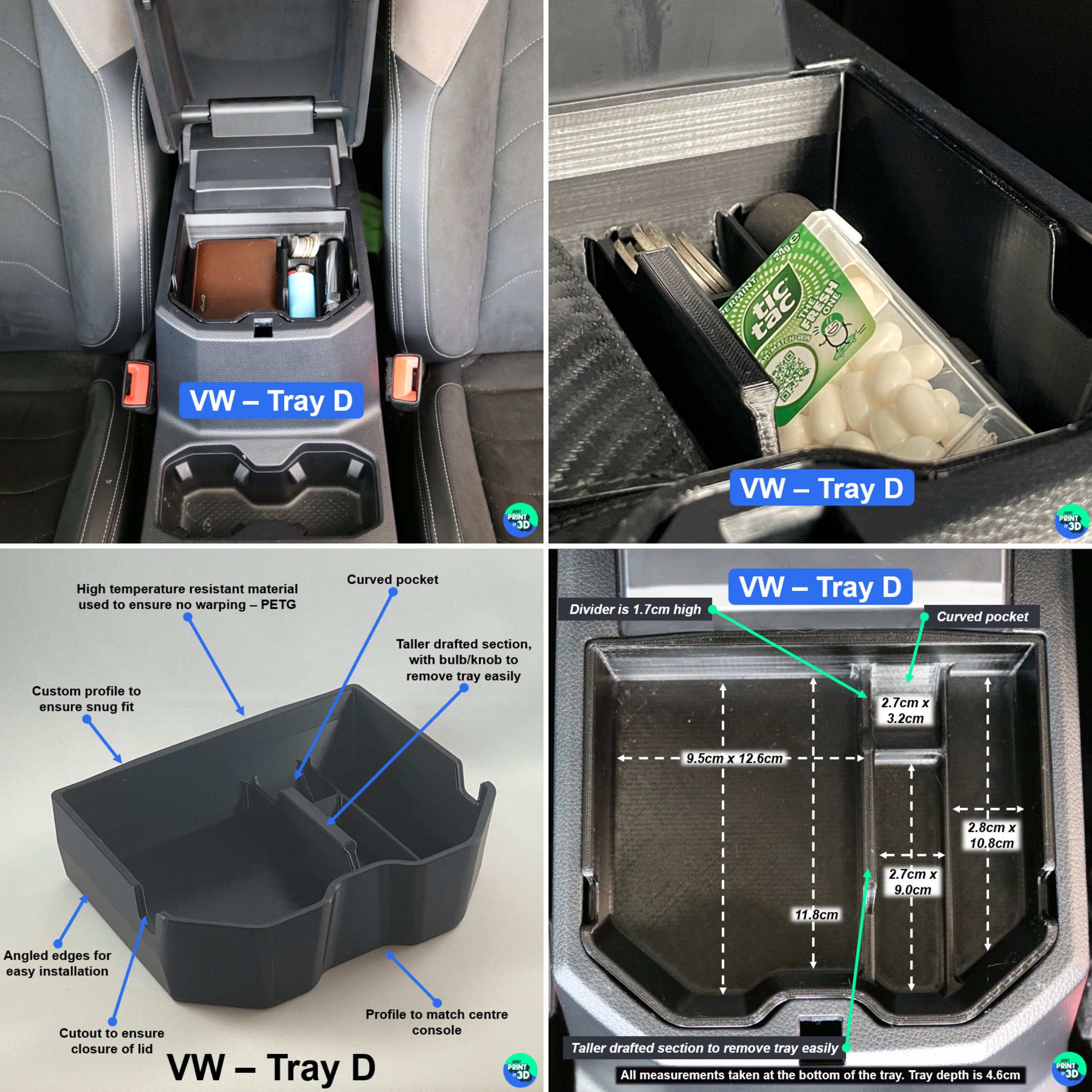 Next Gen Volkswagen Amarok Centre Console Tray | Divider | Armrest ...