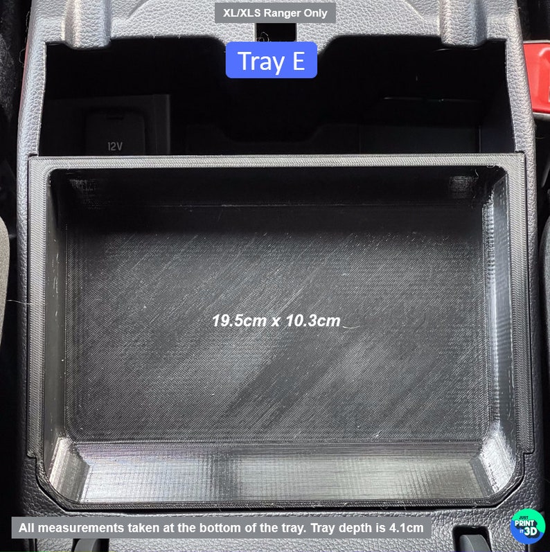 Next Gen Ranger XL/XLS Centre Console Tray | Divider | Armrest ...