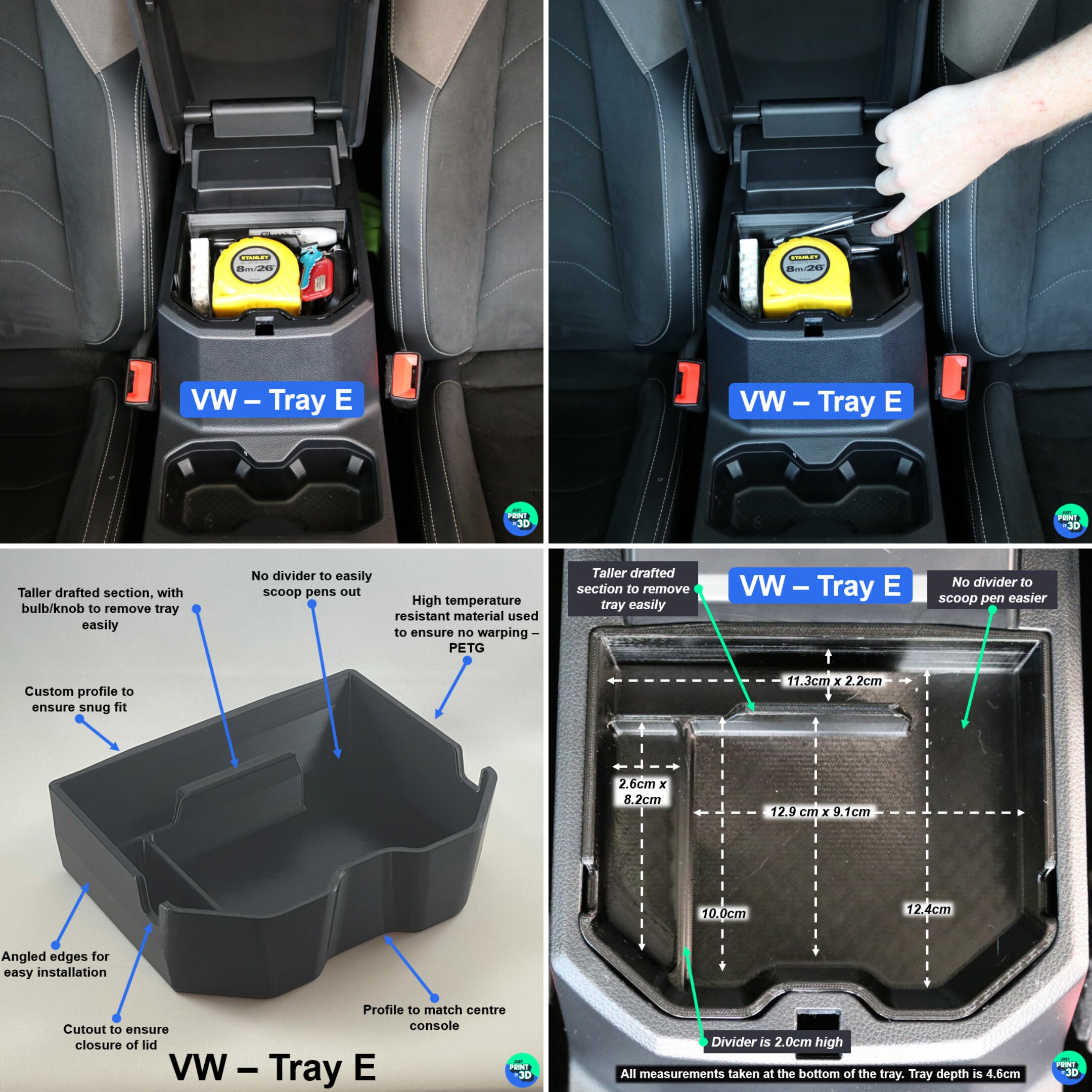 Next Gen Volkswagen Amarok Centre Console Tray | Divider | Armrest ...