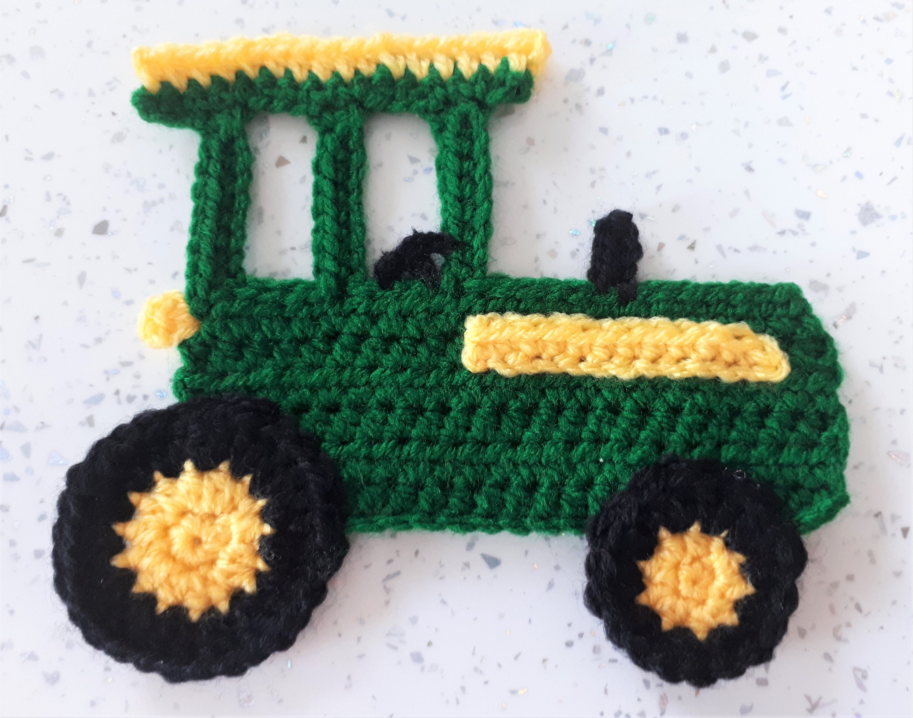 Small Tractor or Large Tractor Appliques Crochet Applique - Etsy