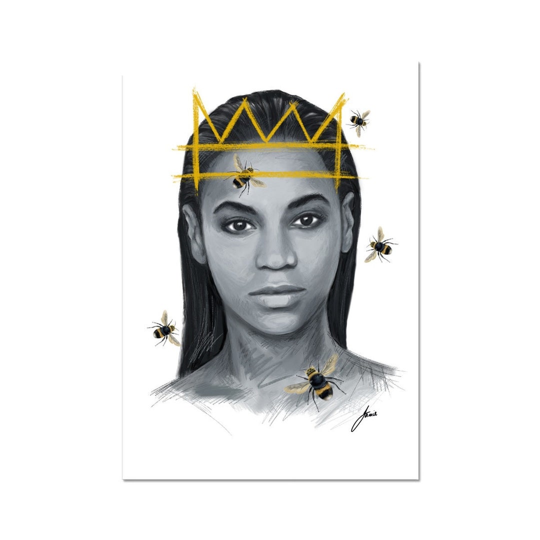 Beyonce queen Bee Portrait Fine Art Print - Etsy
