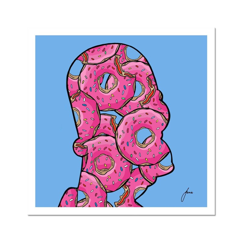 Homer Donuts Fine Art Print - Etsy