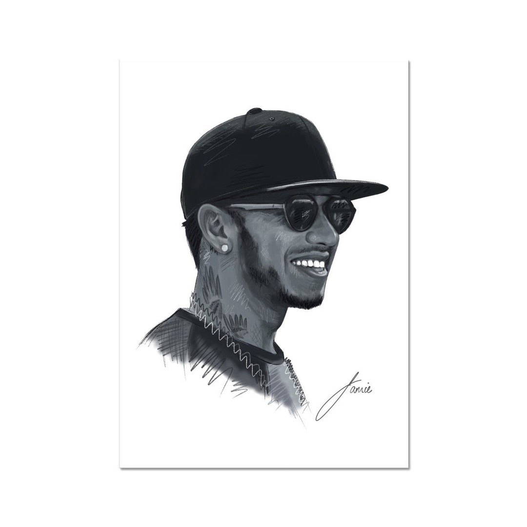 Lewis Hamilton Portrait Fine Art Print - Etsy