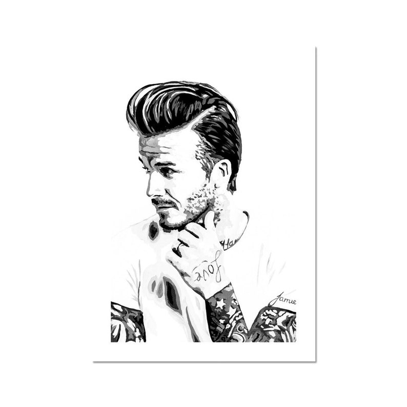 David Beckham Portrait Fine Art Print - Etsy
