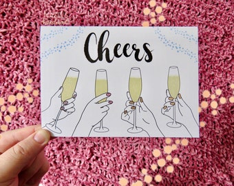 Cheers Card | Etsy