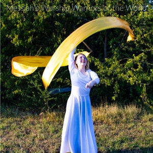 Vibrant Gold Ladies Worship Praise Dance Streamers Set of 2 RODS ...