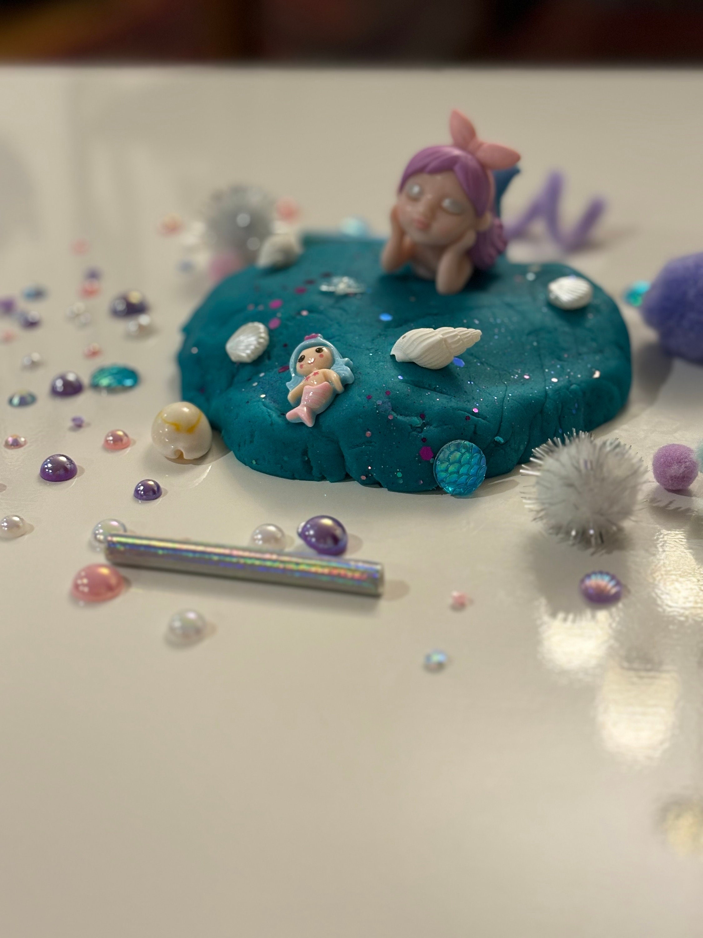 Mermaid Playdough to Go - Etsy