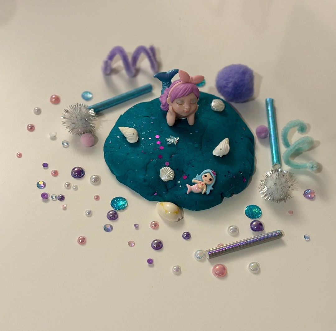 Mermaid Playdough to Go - Etsy