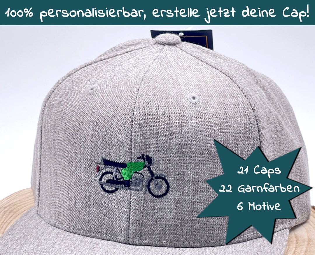 CAP DDR Moped Embroidered Snapback Eastern Moped Personalized ...
