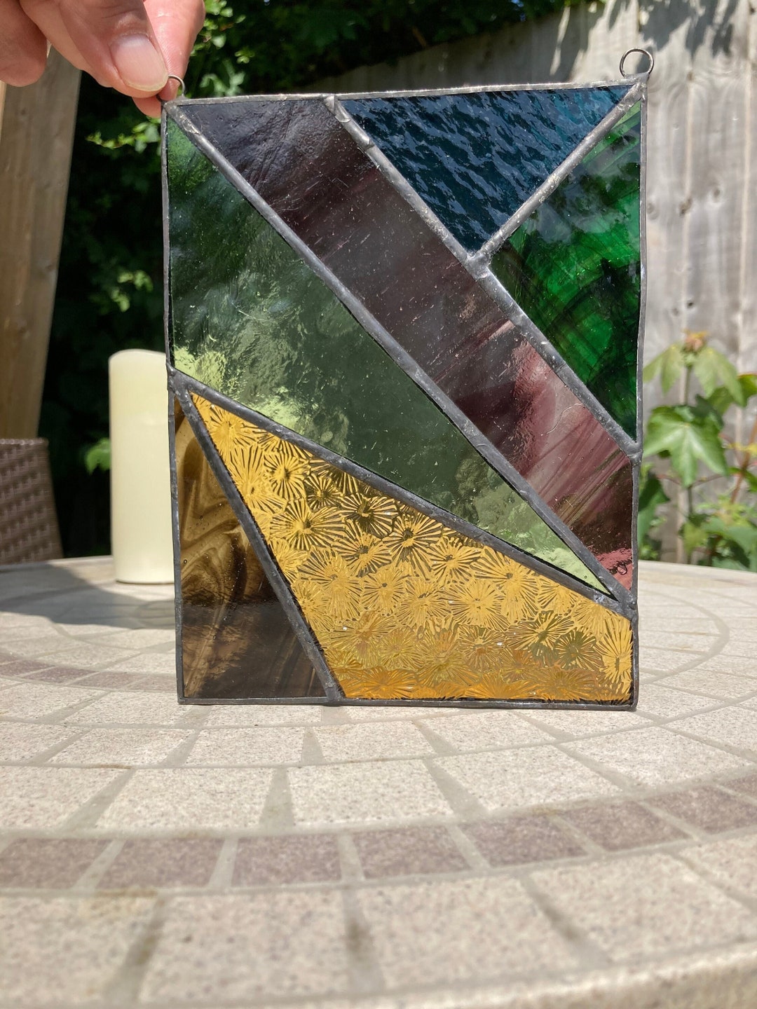 Stained Glass Abstract Panel - Etsy