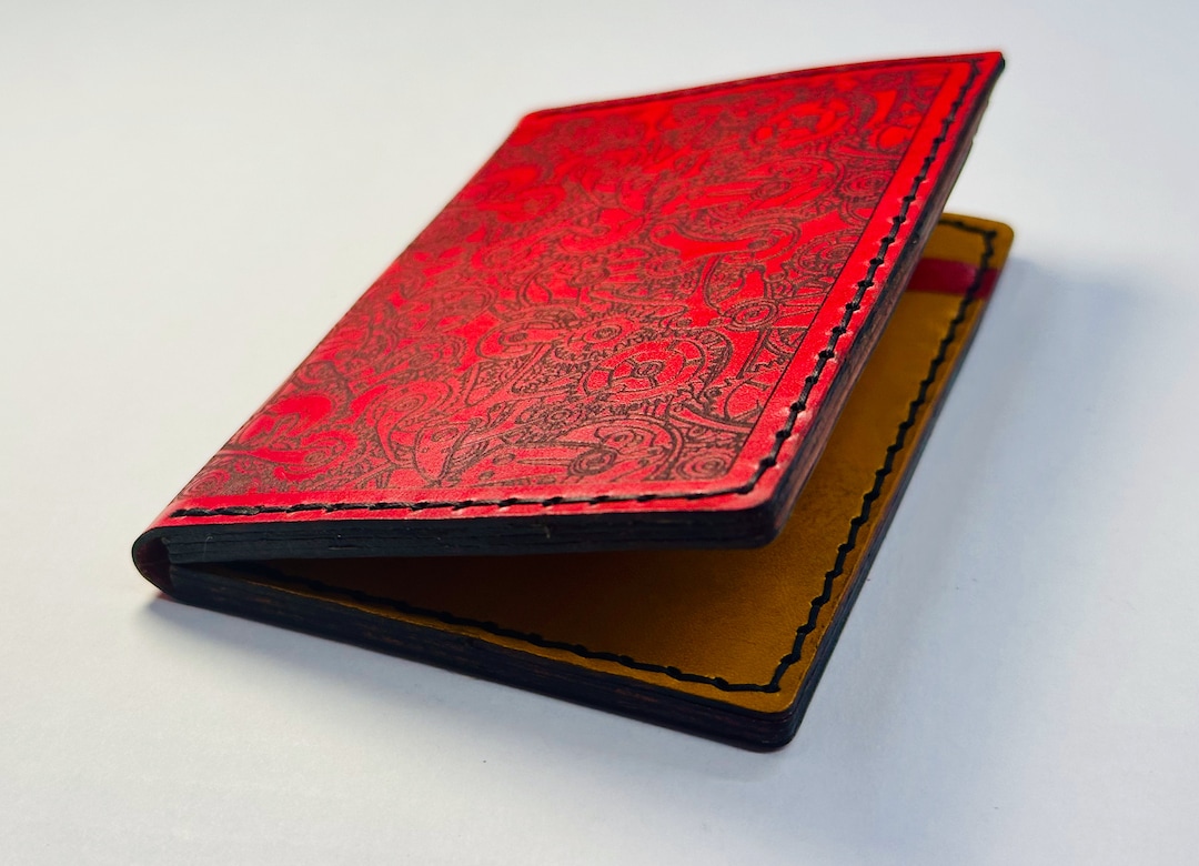Minimalist Leather Bi-fold Wallet Digital Pattern for Laser Cutting - Etsy