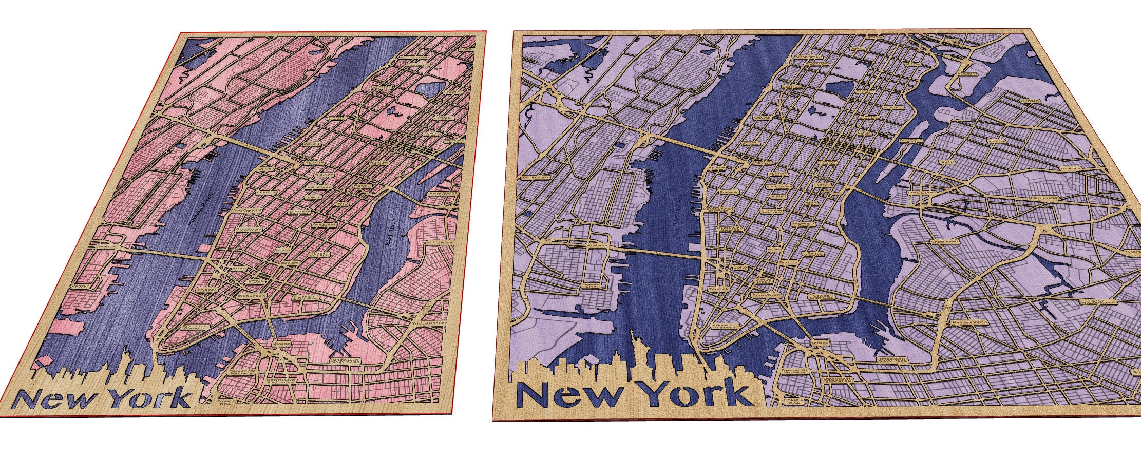 New York Digital Files for a Raised City Street Map - Etsy