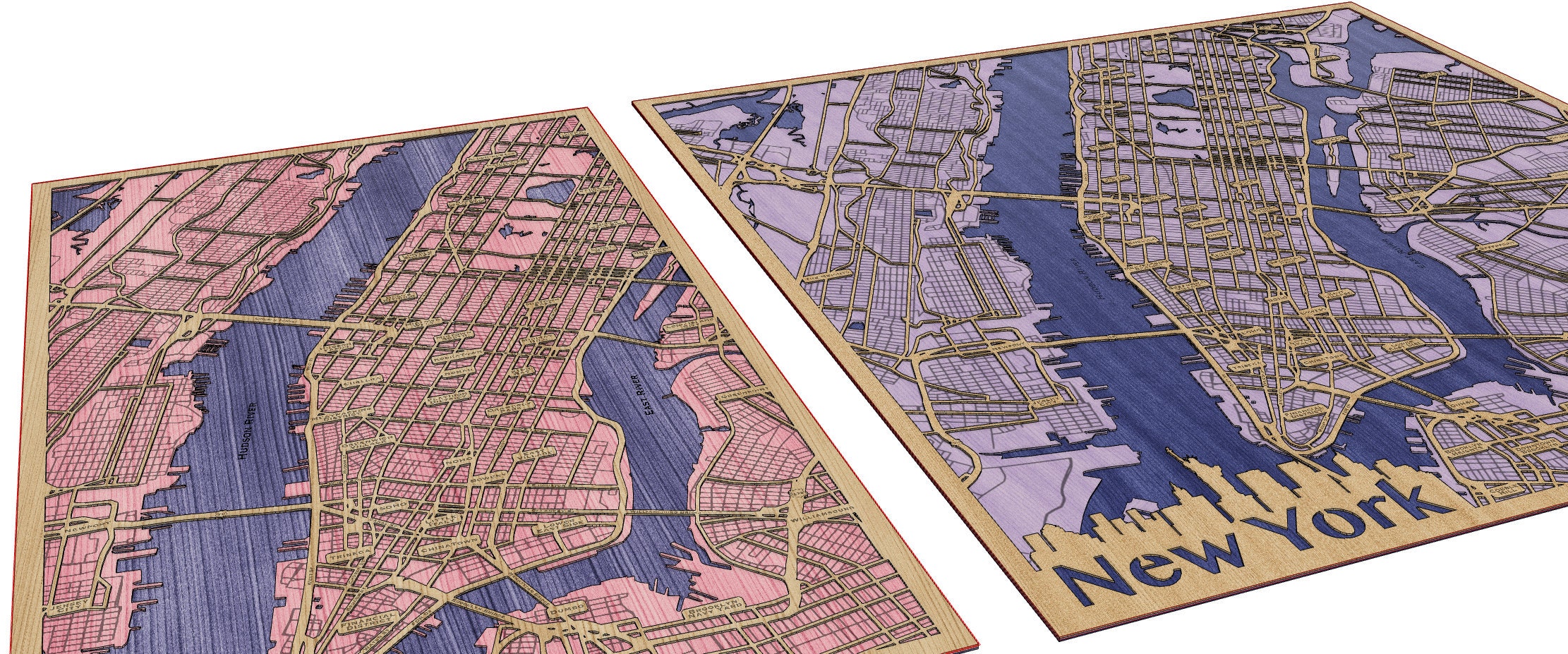 New York Digital Files for a Raised City Street Map - Etsy