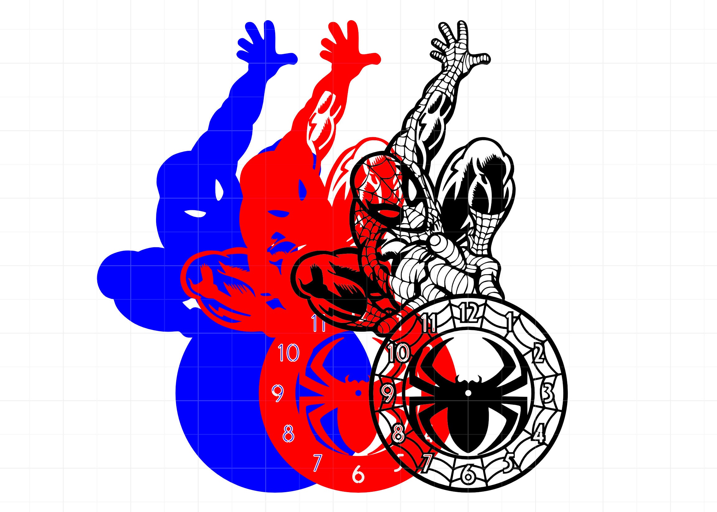 Spider-man Clock - Digital Download of Design Files - Etsy