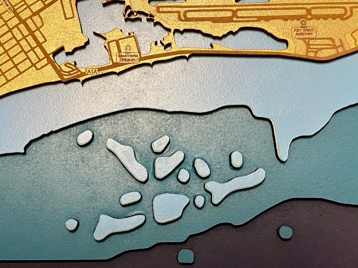 Digital File of a Multi-layered Map of Key West - Etsy