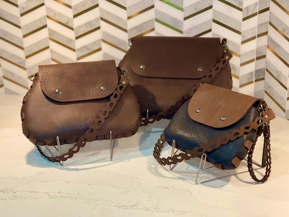 2 Panel Laser Cut No-stitch Leather Purse Design Over 24 - Etsy