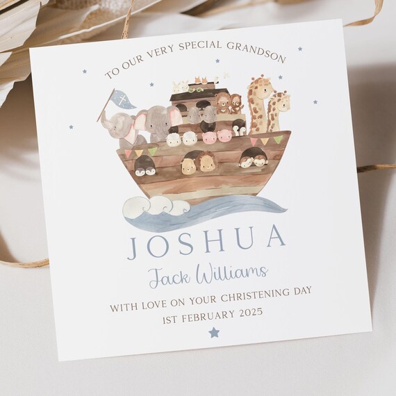 Special Christening Cards Personalised Boy's New Christening