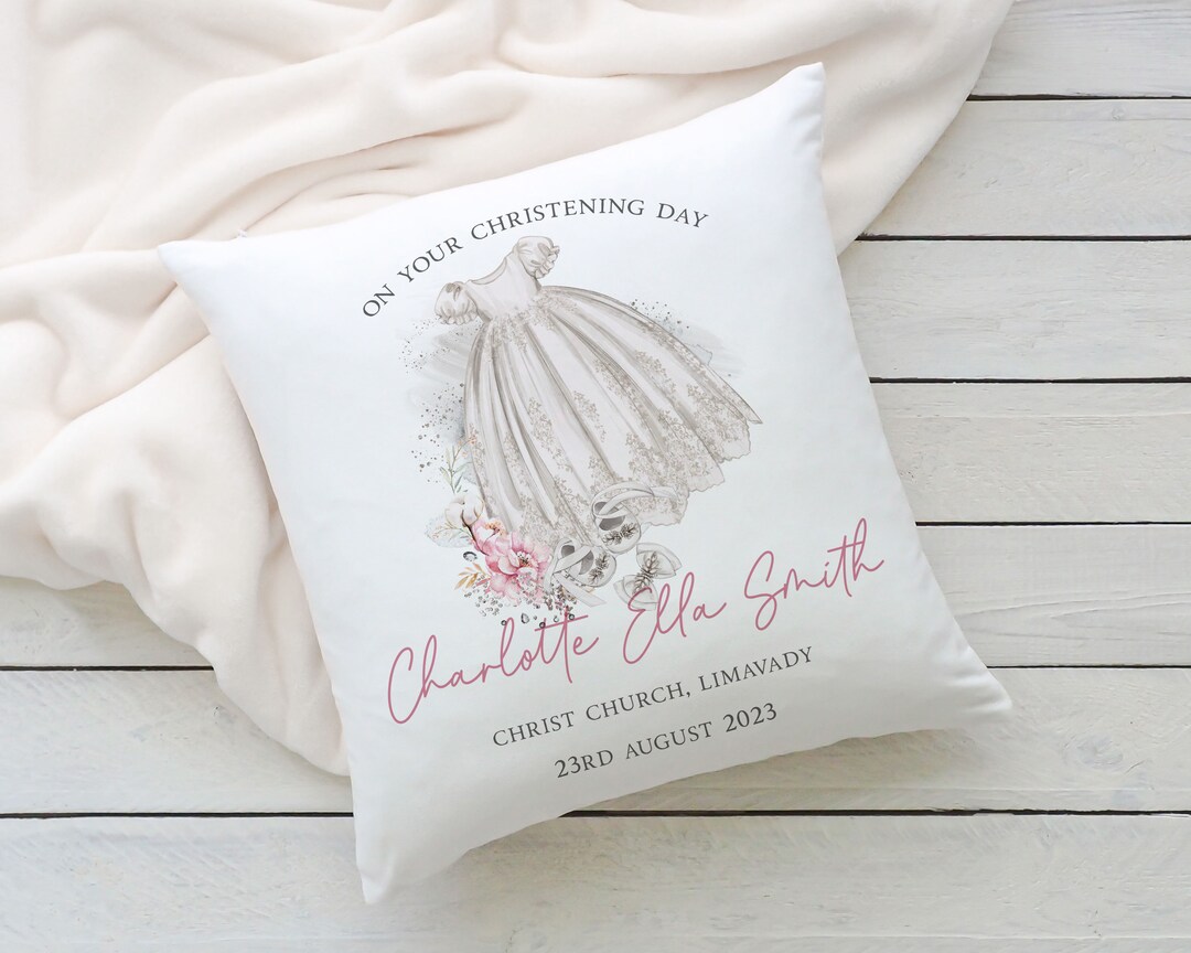 Personalised Christening Cushion Christening Keepsake Cushion ...