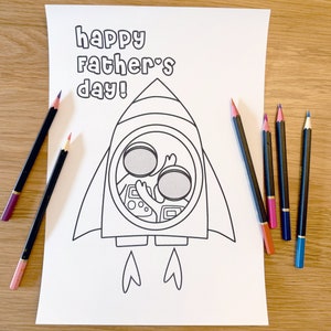 Space Themed Printable, Fathers Day Gift From Kids, Fathers Day Craft ...