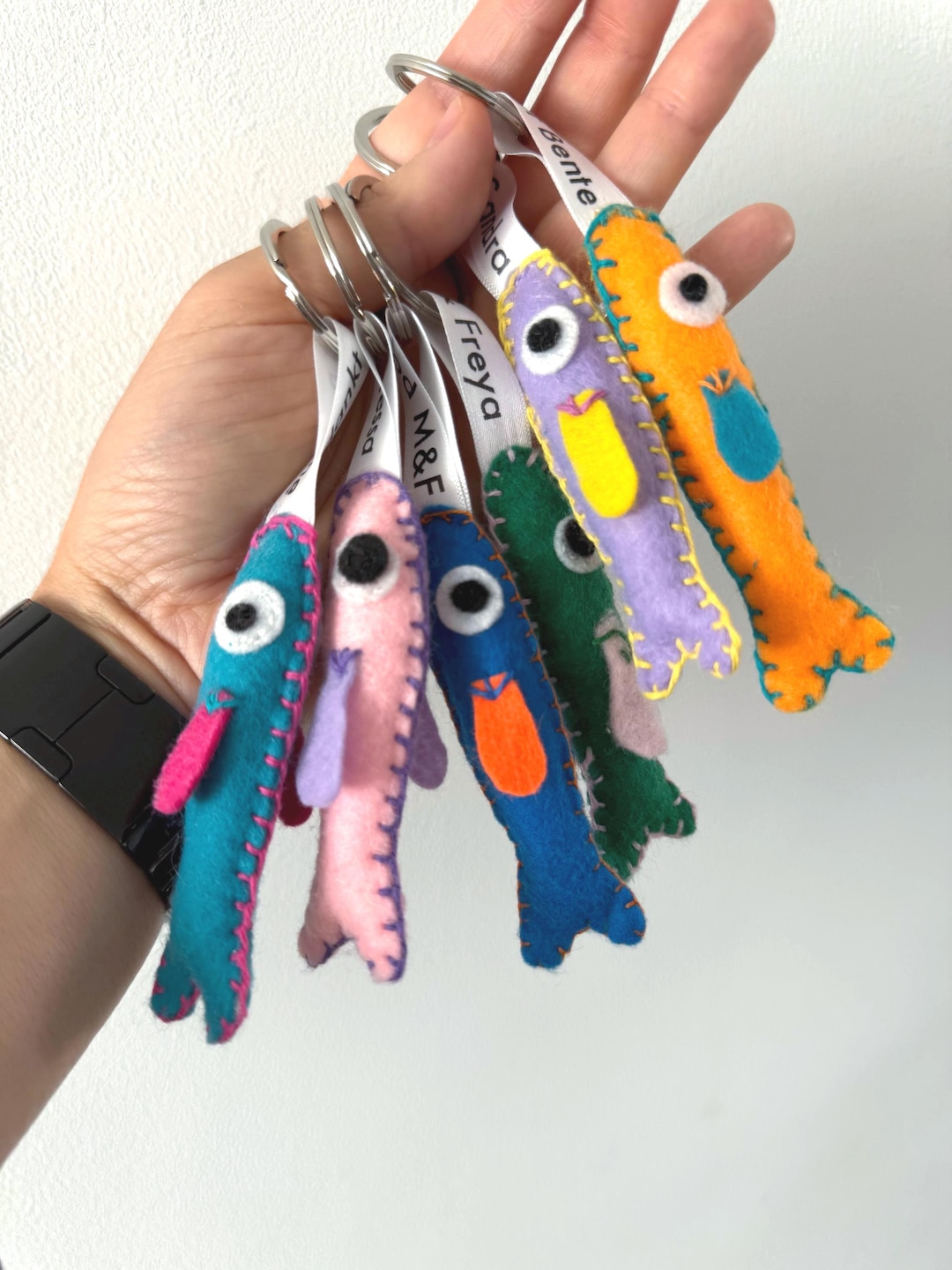 Handmade Felt Fish Keychain – Personalized Kids Party Favor - Etsy