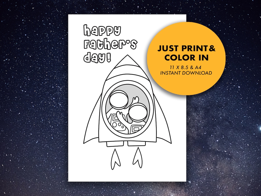 Space Themed Printable, Fathers Day Gift From Kids, Fathers Day Craft ...
