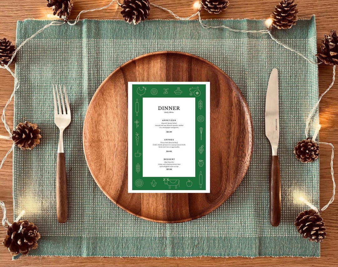 Hand-drawn Farm-to-table Menu Template (digital Download) - Etsy
