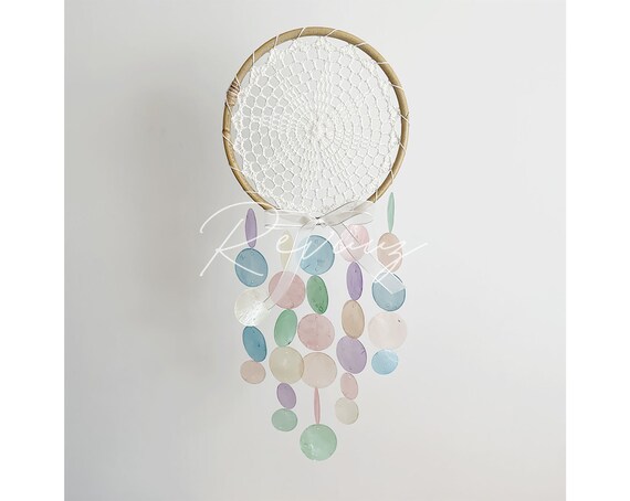 Dreamcatcher Capiz Mobile / Capiz Wind Chime / Nursery Mobile - Etsy
