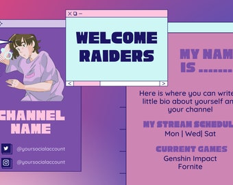 Raid Screen Template - Etsy