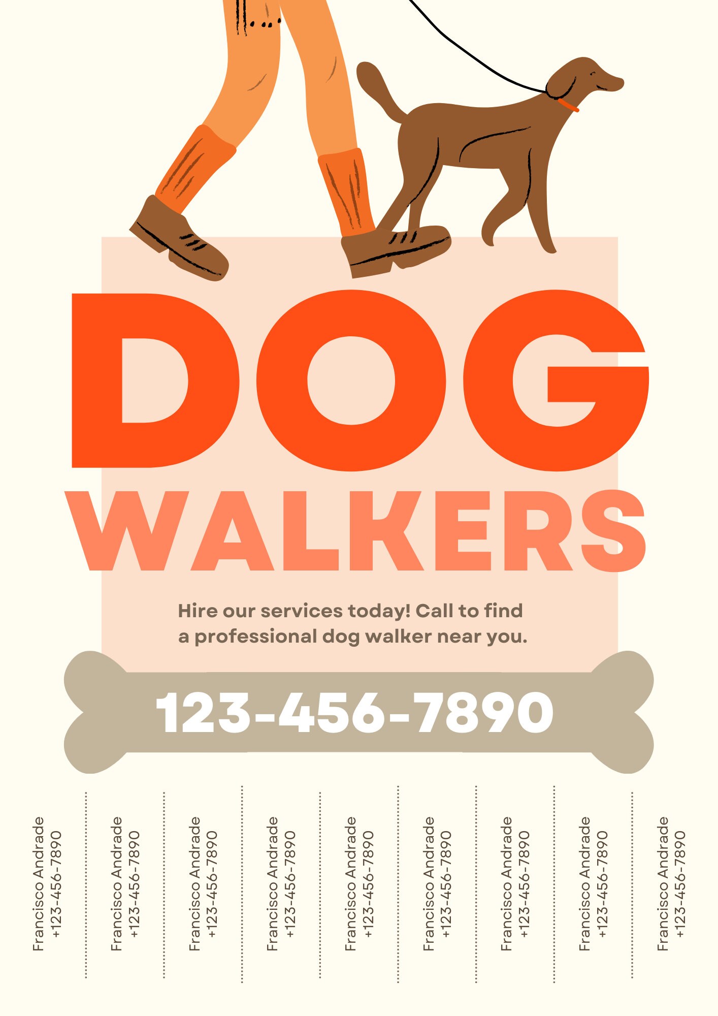 Dog Walking Flyers For Kids