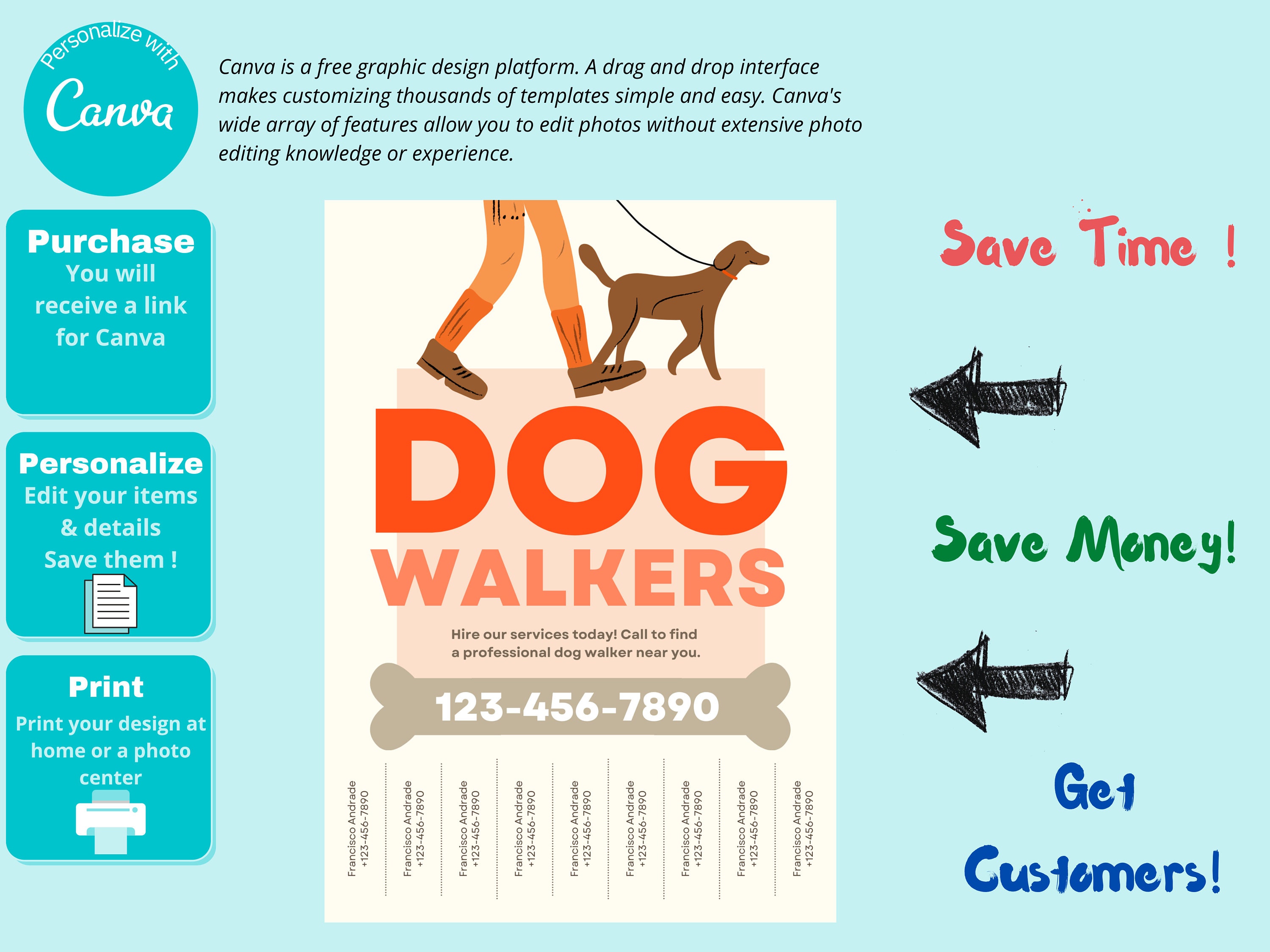 Free Printable Dog Walking Flyers
