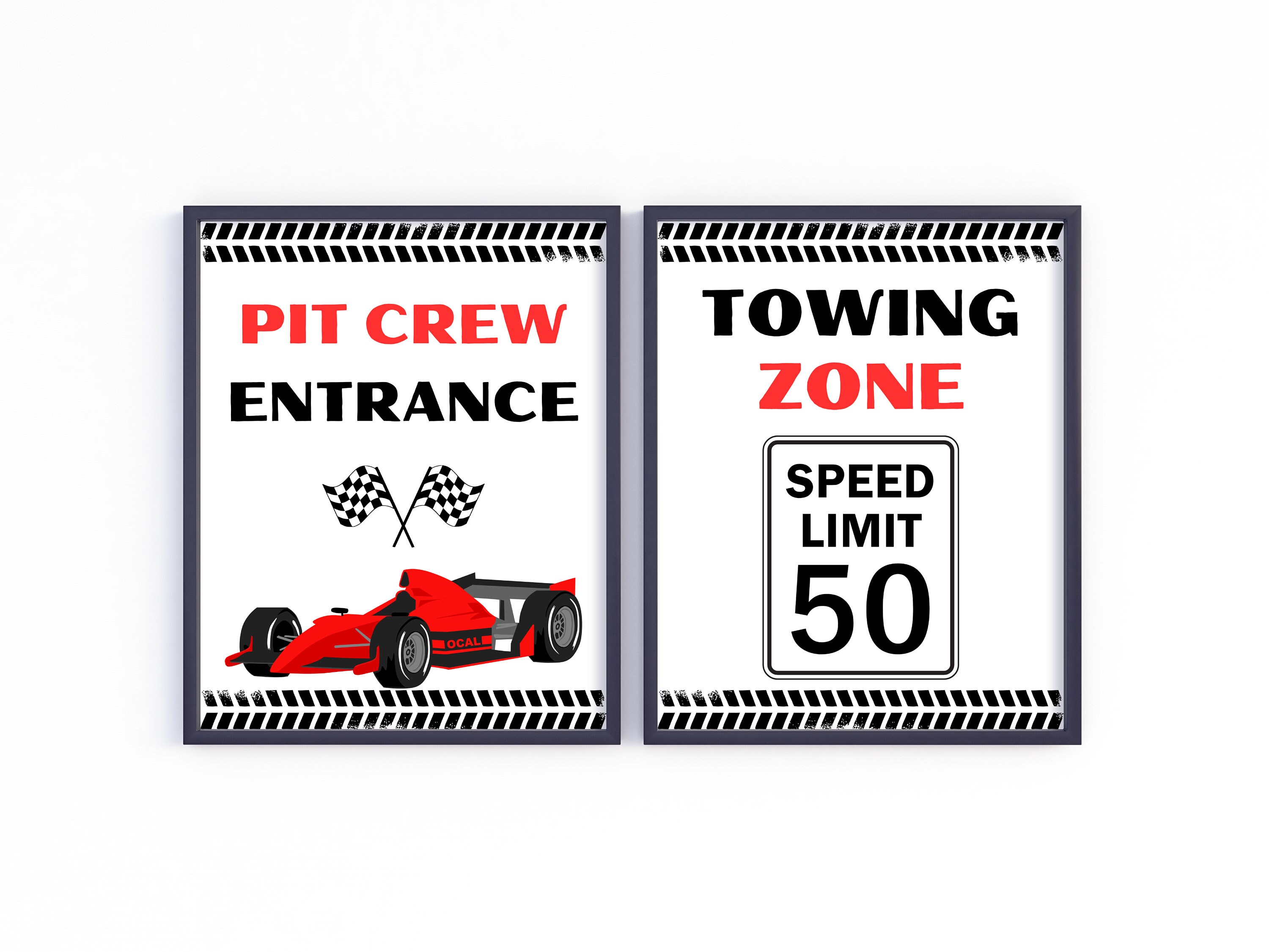 Racing Cars Theme Signs Race Party Driving Party Favors Car - Etsy